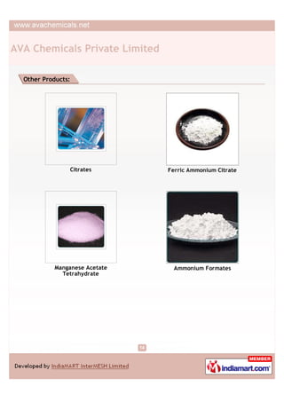 Ava Chemicals Private Limited, Thane, Acetates | PDF | Chemistry | Science