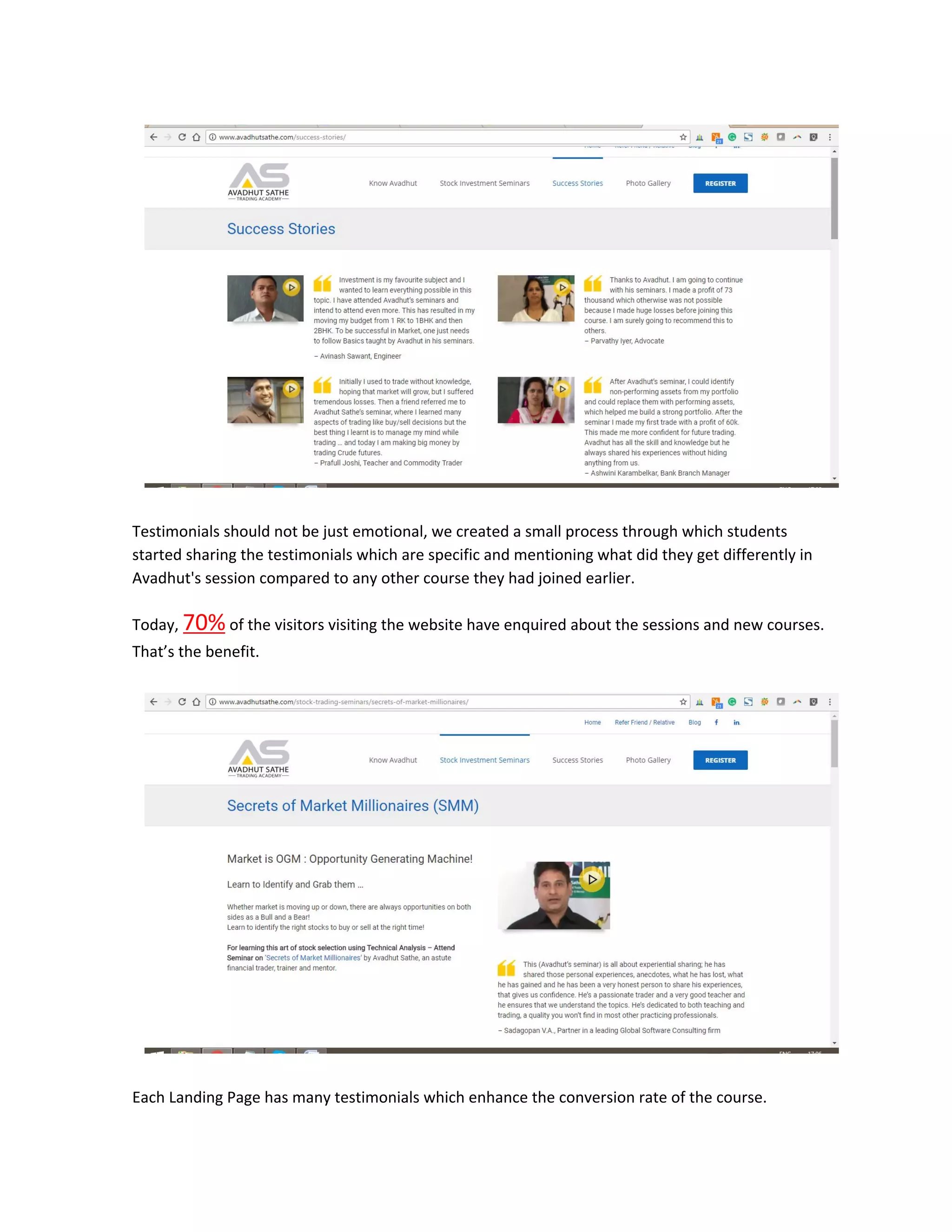 Case Study - Avadhut Sathe Trading Academy | PDF