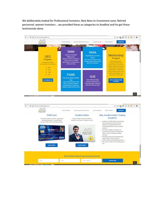 Case Study - Avadhut Sathe Trading Academy | PDF