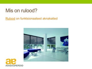 Avaeksperdid rulood | PPTX