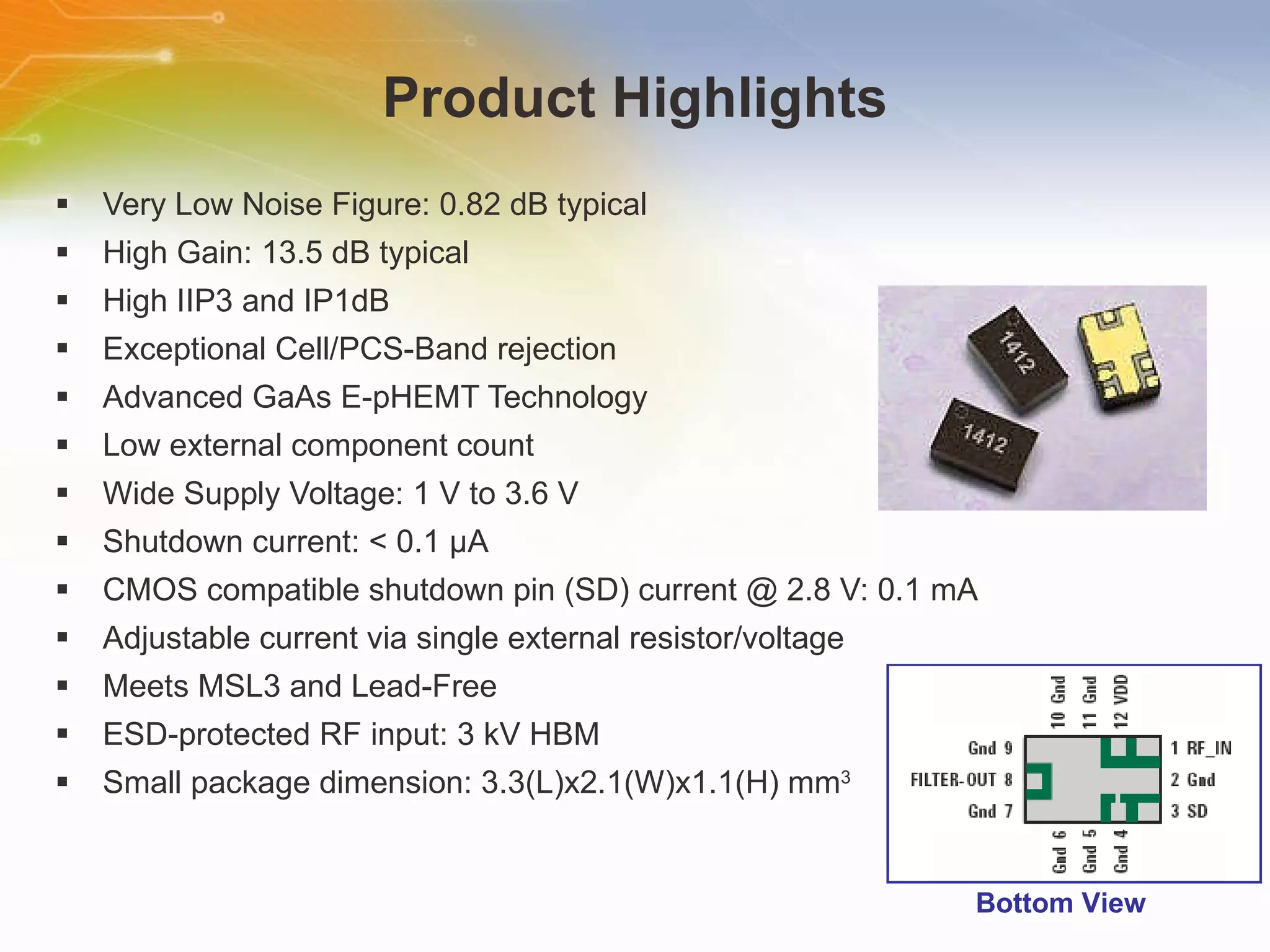 ALM-1412 LNA Module in a GPS Receiver | PPT | Digital Audio | Computer Software and Applications