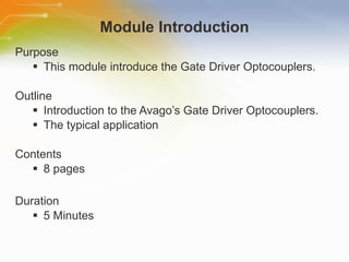 Use the Gate Driver Optocouplers for Variable Speed Motor Drives | PPT