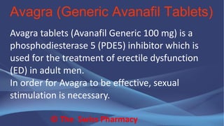 Avagra (Generic Avanafil Tablets) | PPT