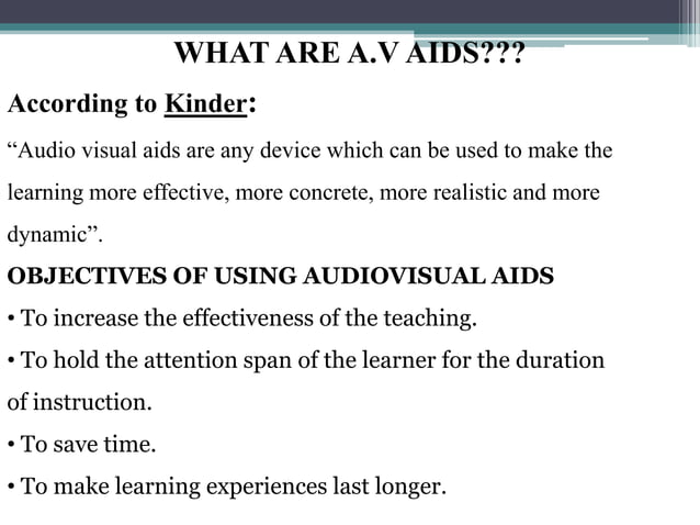 Av aids | PPT