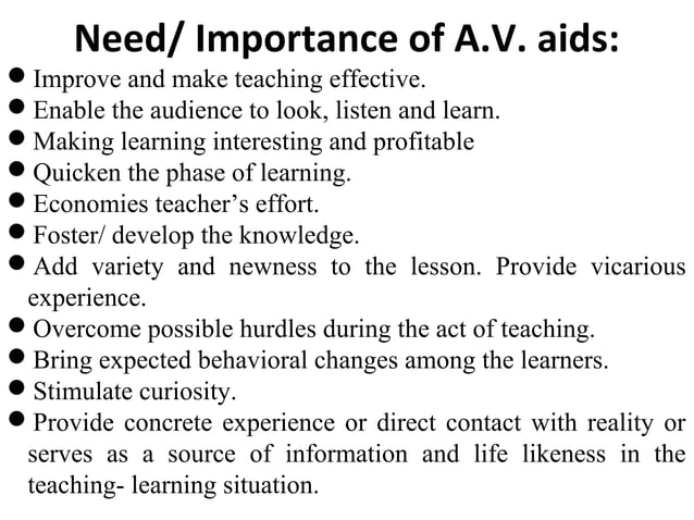 Av aids | PPT | Education