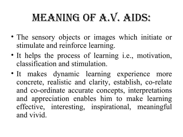 Av aids | PPT | Education