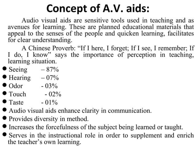 Av aids | PPT | Education