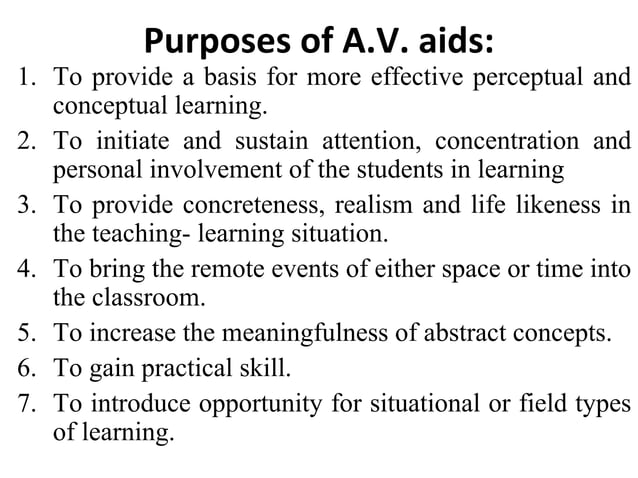 Av aids | PPT | Education