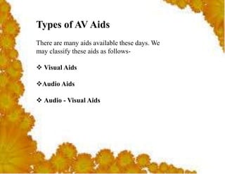 Audio visual aids presentation | PPT