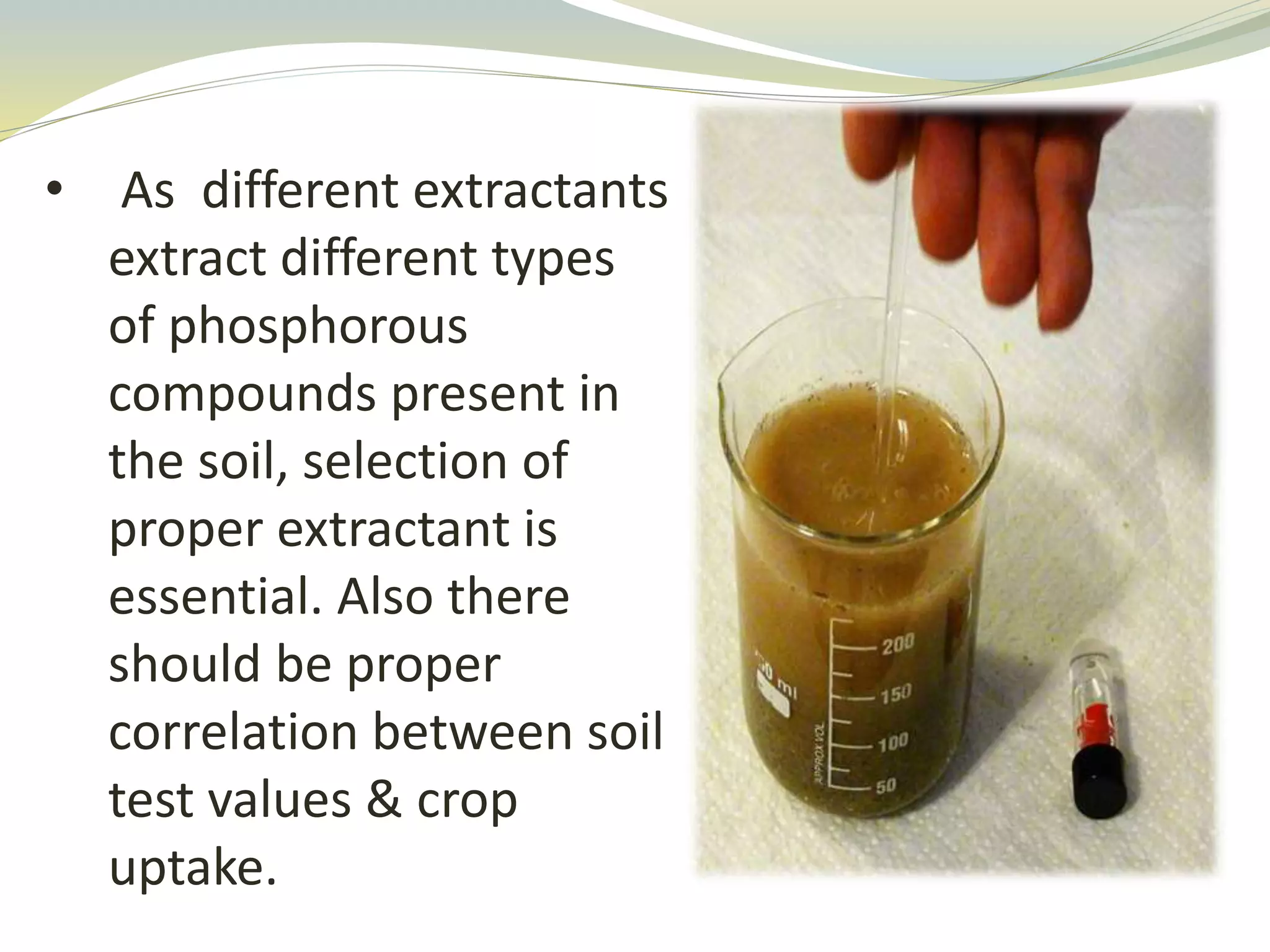 DETERMINATION OF PHOSPHOROUS IN SOIL | PPTX