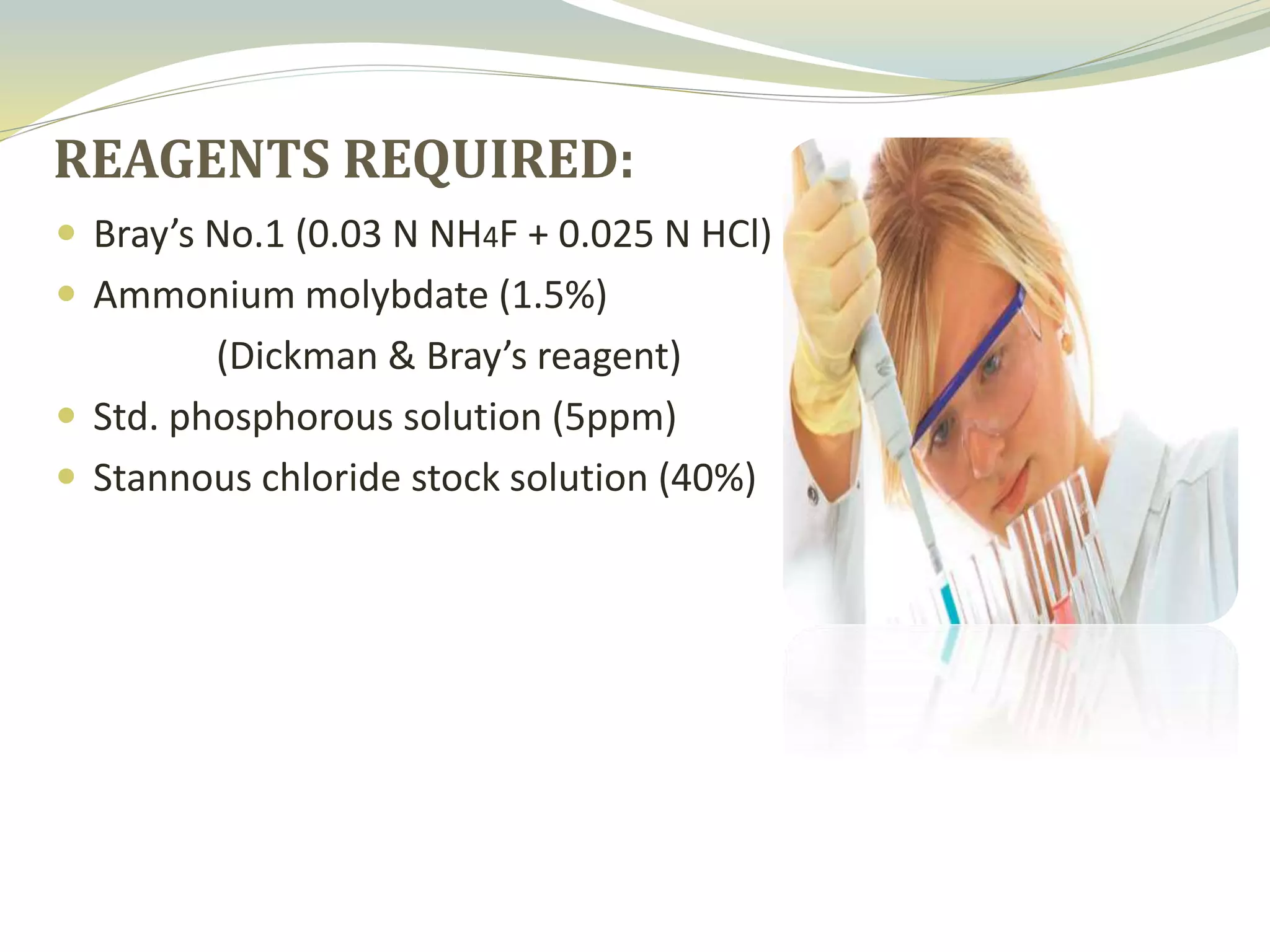 DETERMINATION OF PHOSPHOROUS IN SOIL | PPTX