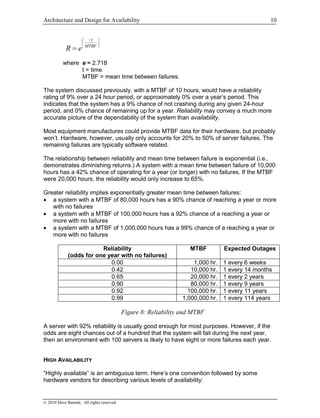Availability Architecture | PDF
