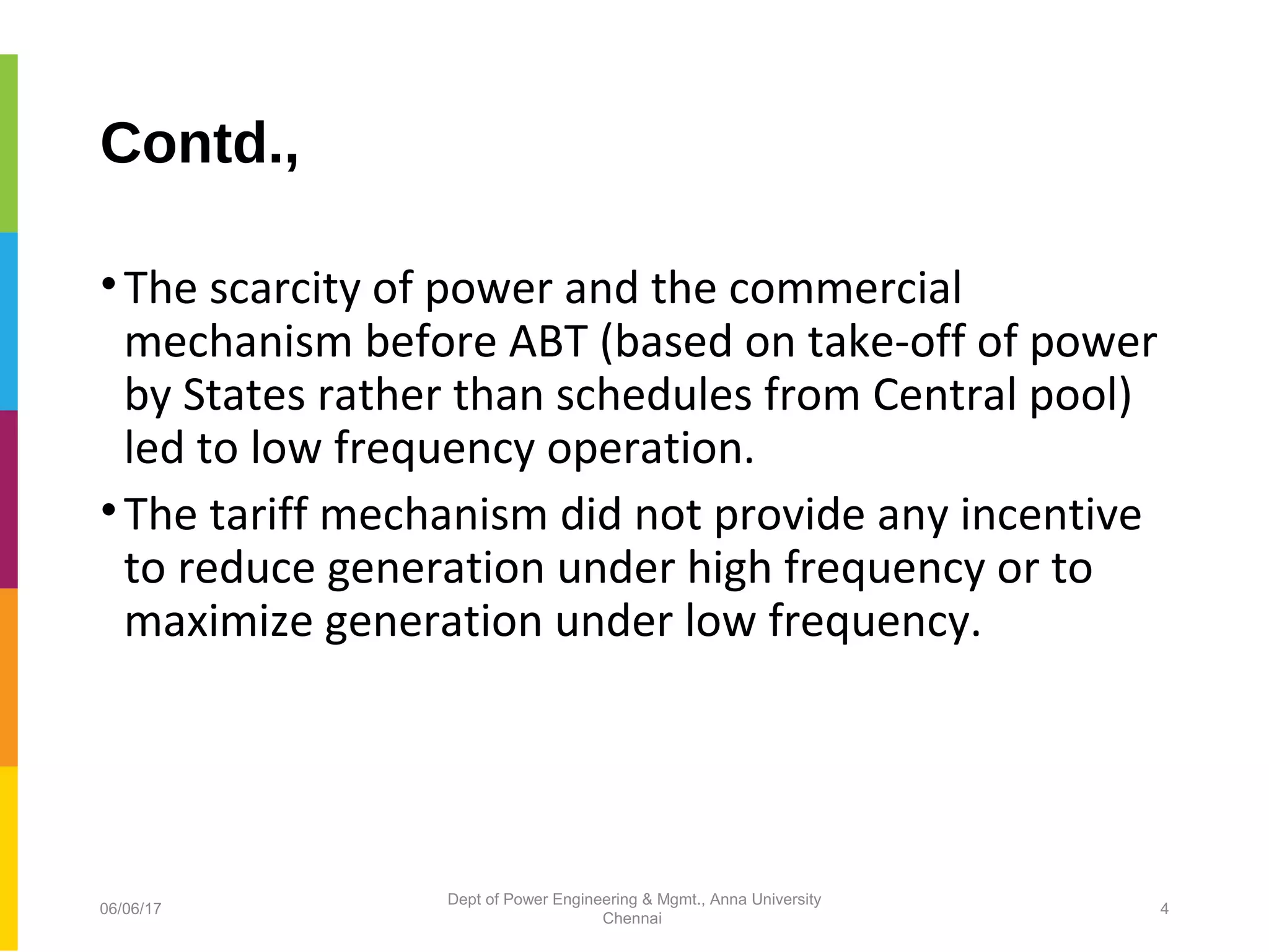 Availability Based Tariff and UI charges | PPT