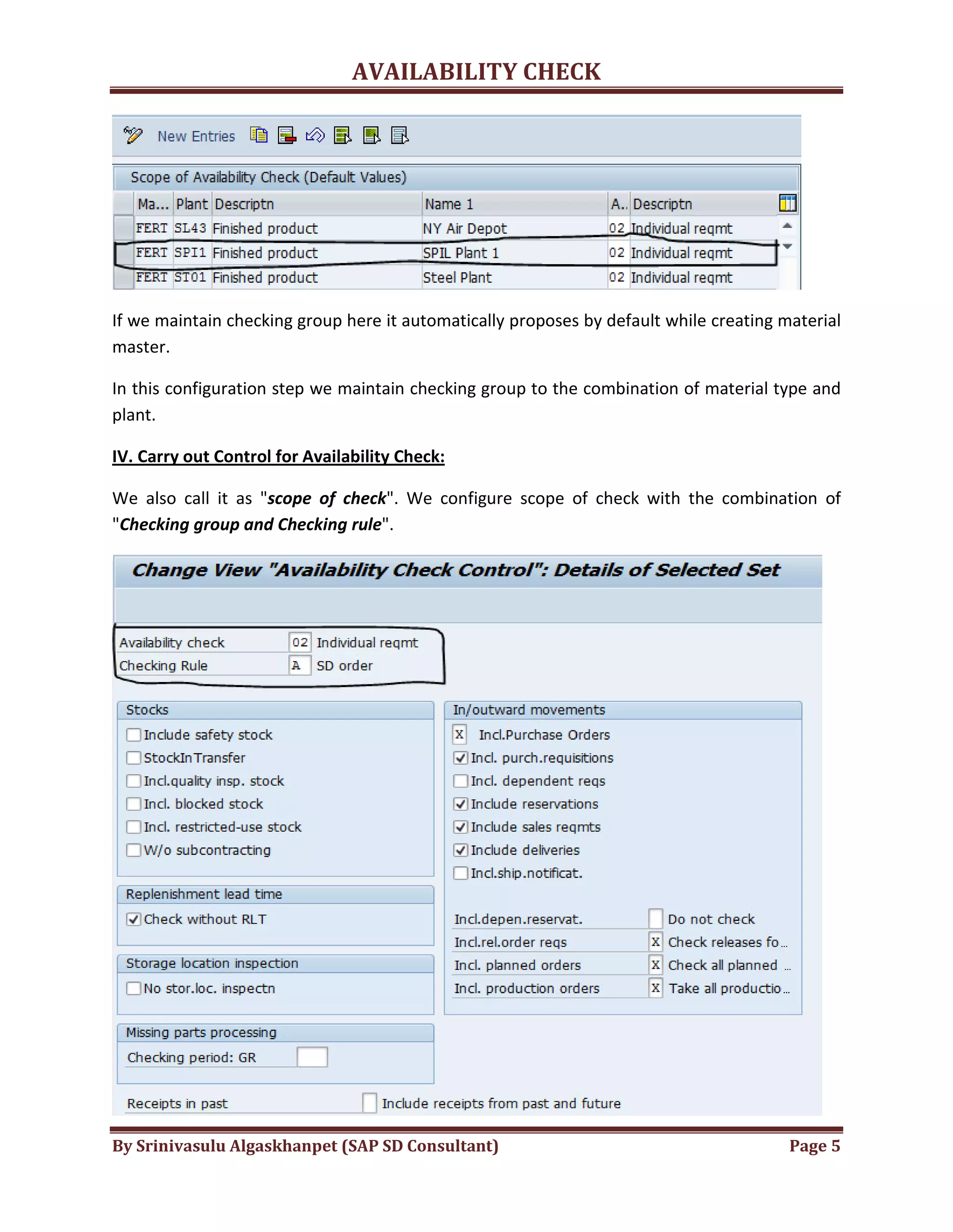 Availability Check in SAP SD | PDF
