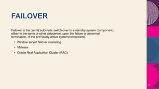 Availability conceptin operating system. | PPTX