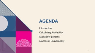 Availability conceptin operating system. | PPTX