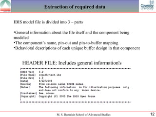 Availability of ibis model and its significance | PPT