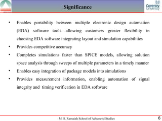 Availability of ibis model and its significance | PPT