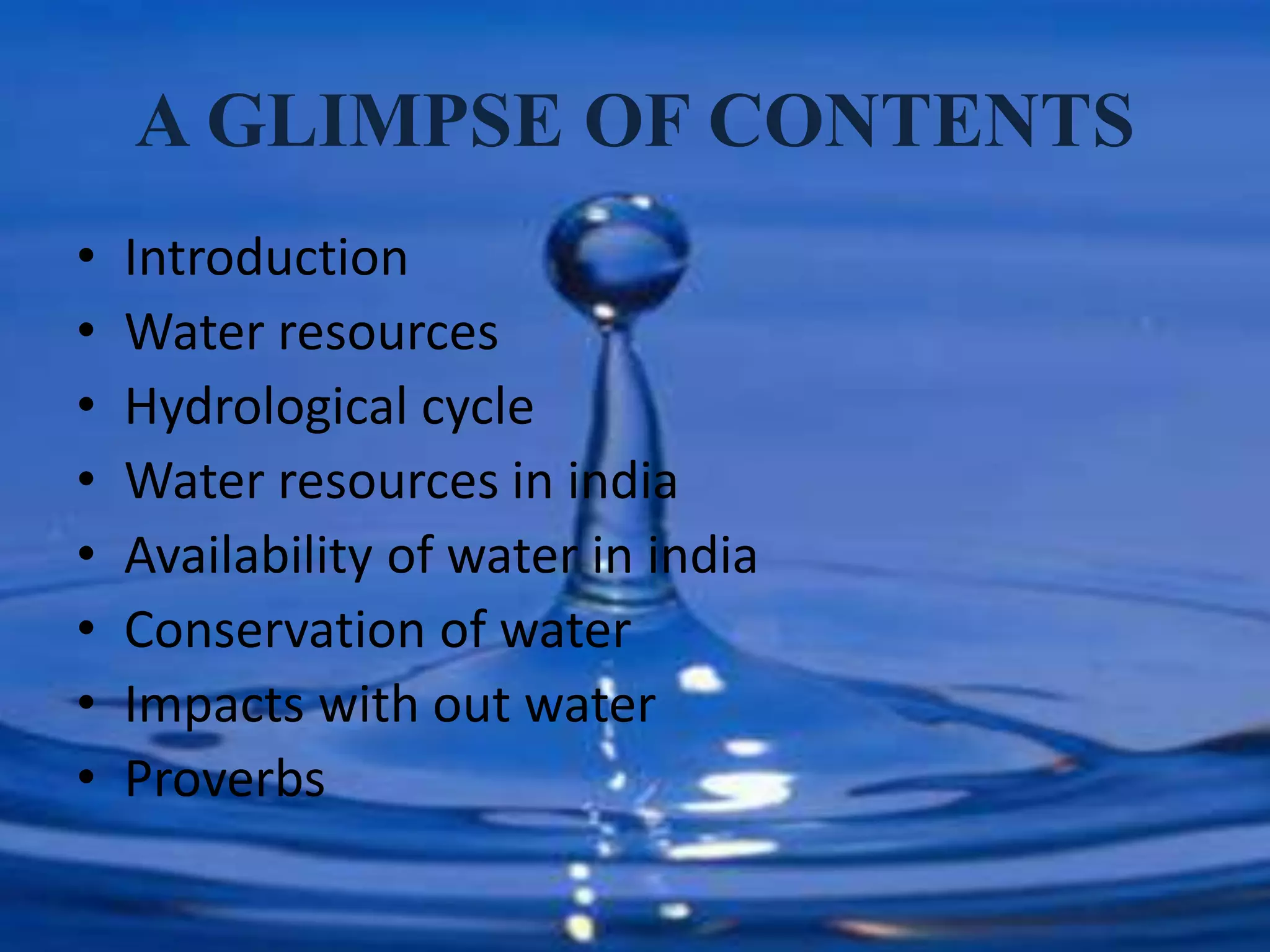 Availability of water resources | PPTX
