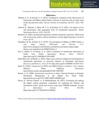 Available DSpace Repositories in Nepal Describing their Local Adoptions ...