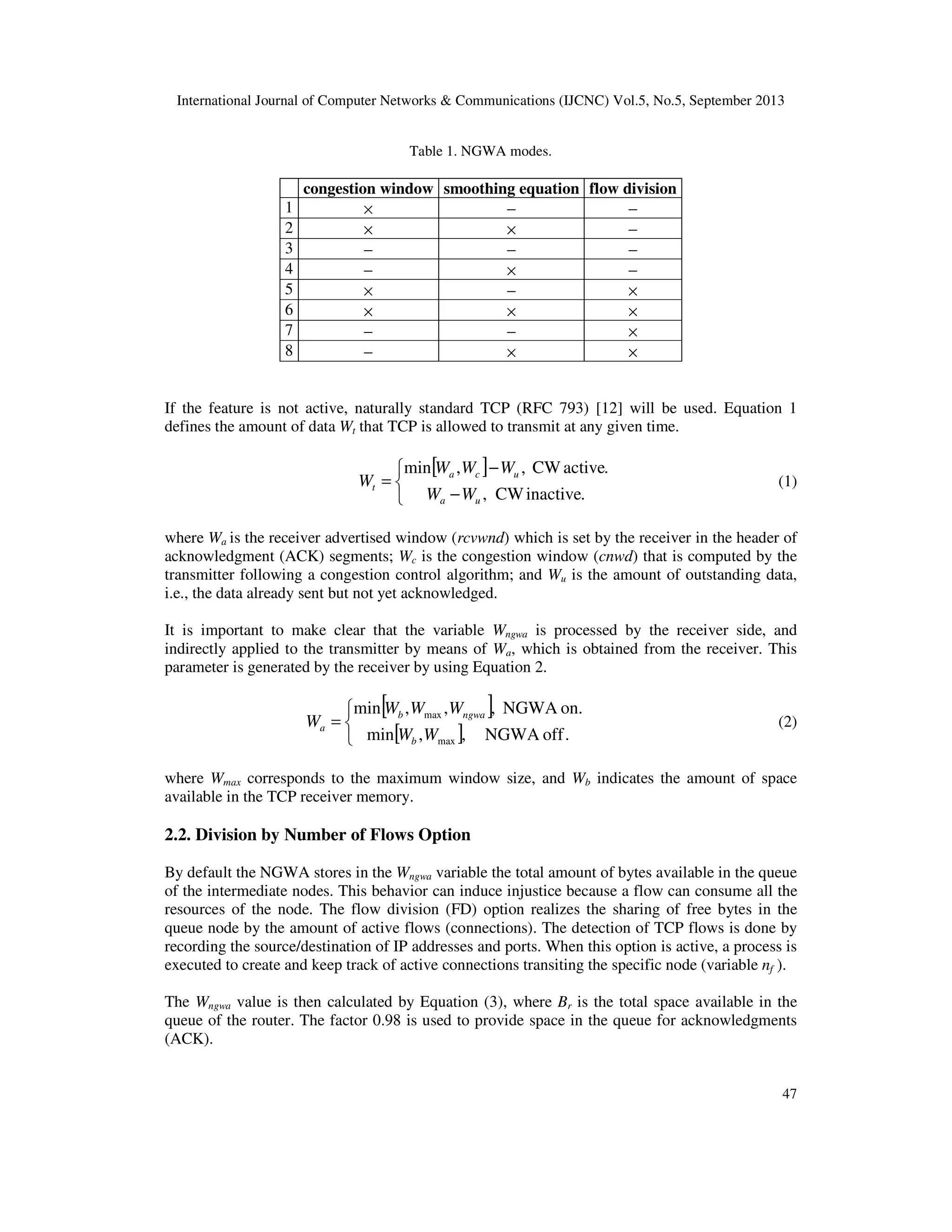 Available Network Bandwidth Schema To Improve Performance In Tcp