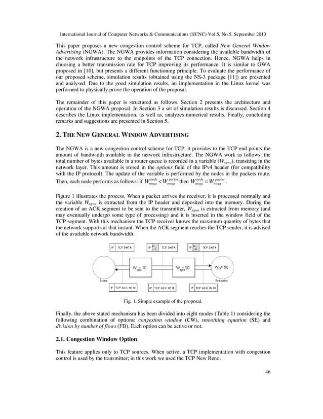 Available Network Bandwidth Schema To Improve Performance In Tcp