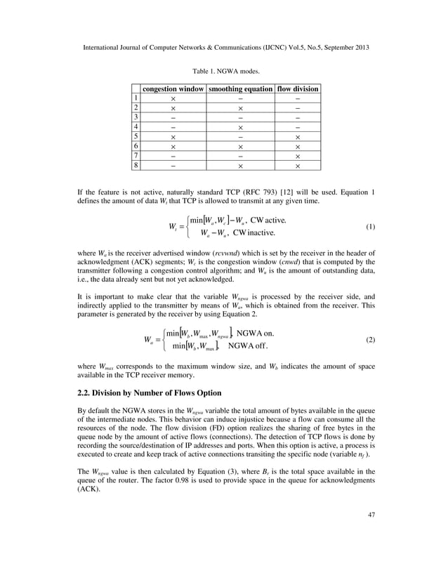 Available network bandwidth schema to improve performance in tcp protocols | PDF