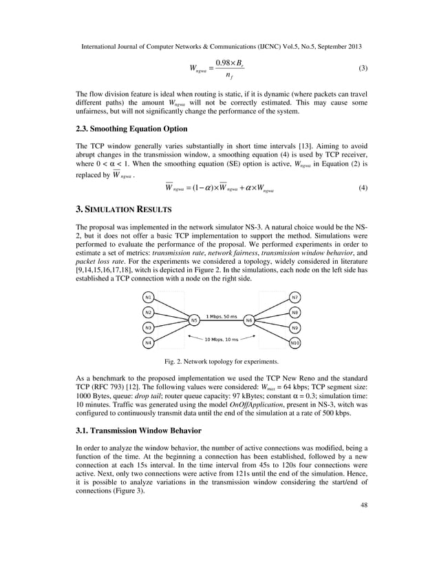 Available network bandwidth schema to improve performance in tcp protocols | PDF