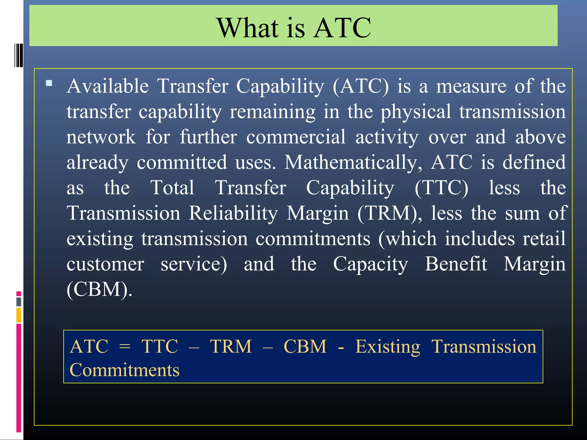Available transfer capability (atc) sbw ppt | PPT