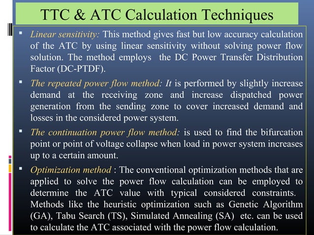 Available transfer capability (atc) sbw ppt | PPT | Computer Networking ...