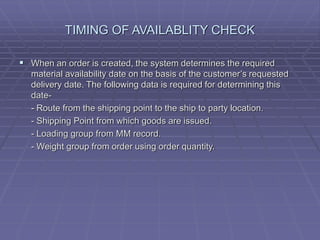 AVAILABLITY CHECK.ppt