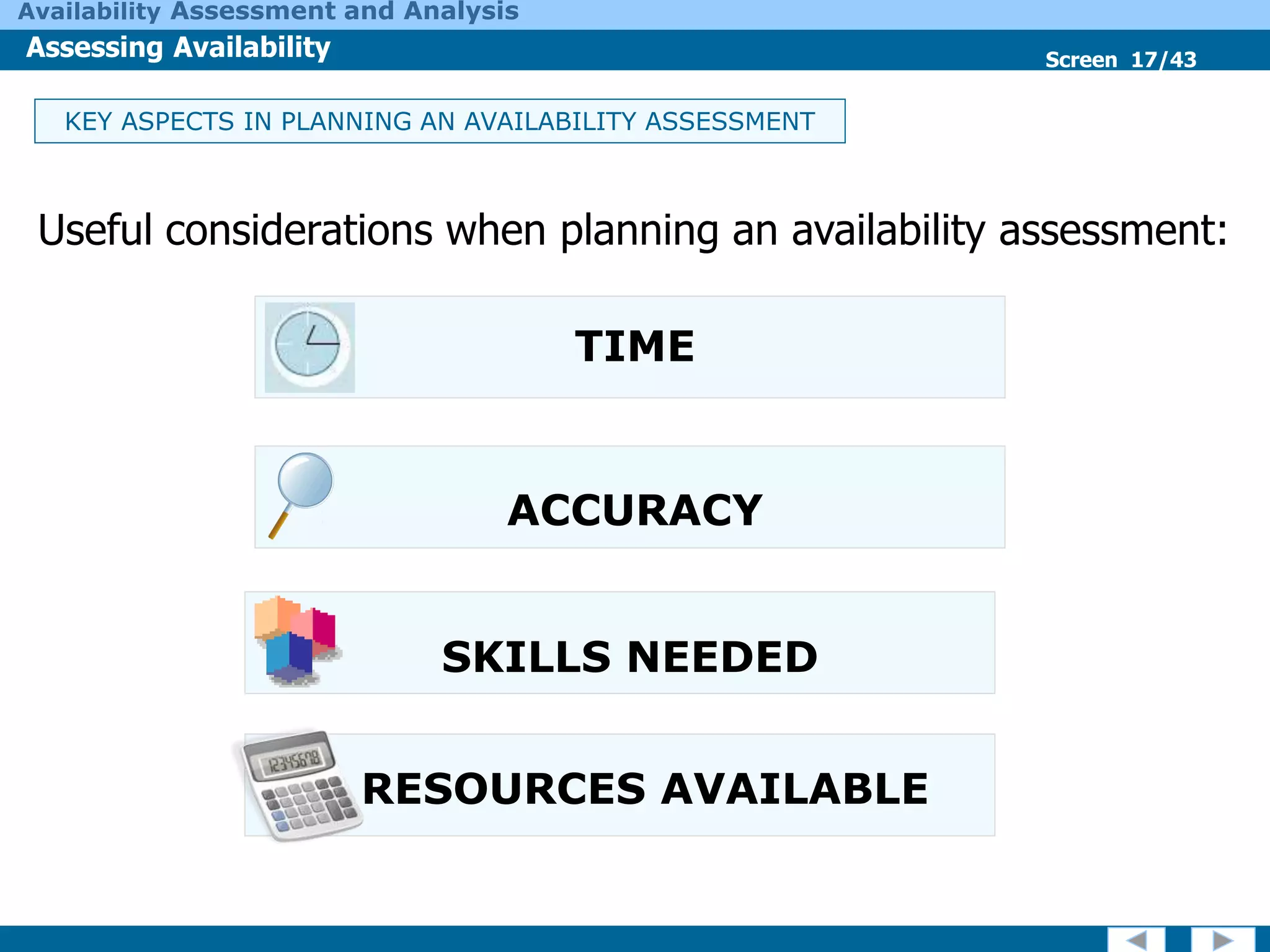 Availibility assessment and analysis | PPTX
