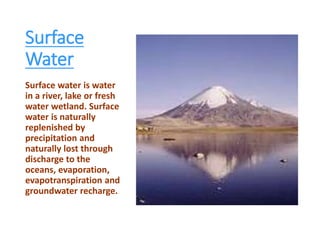 Availablity Of Water and Sources of fresh water | PPTX