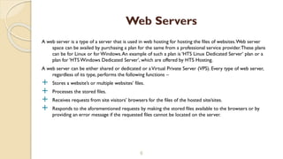 Availing Windows Dedicated Servers of HTS Hosting | PPT