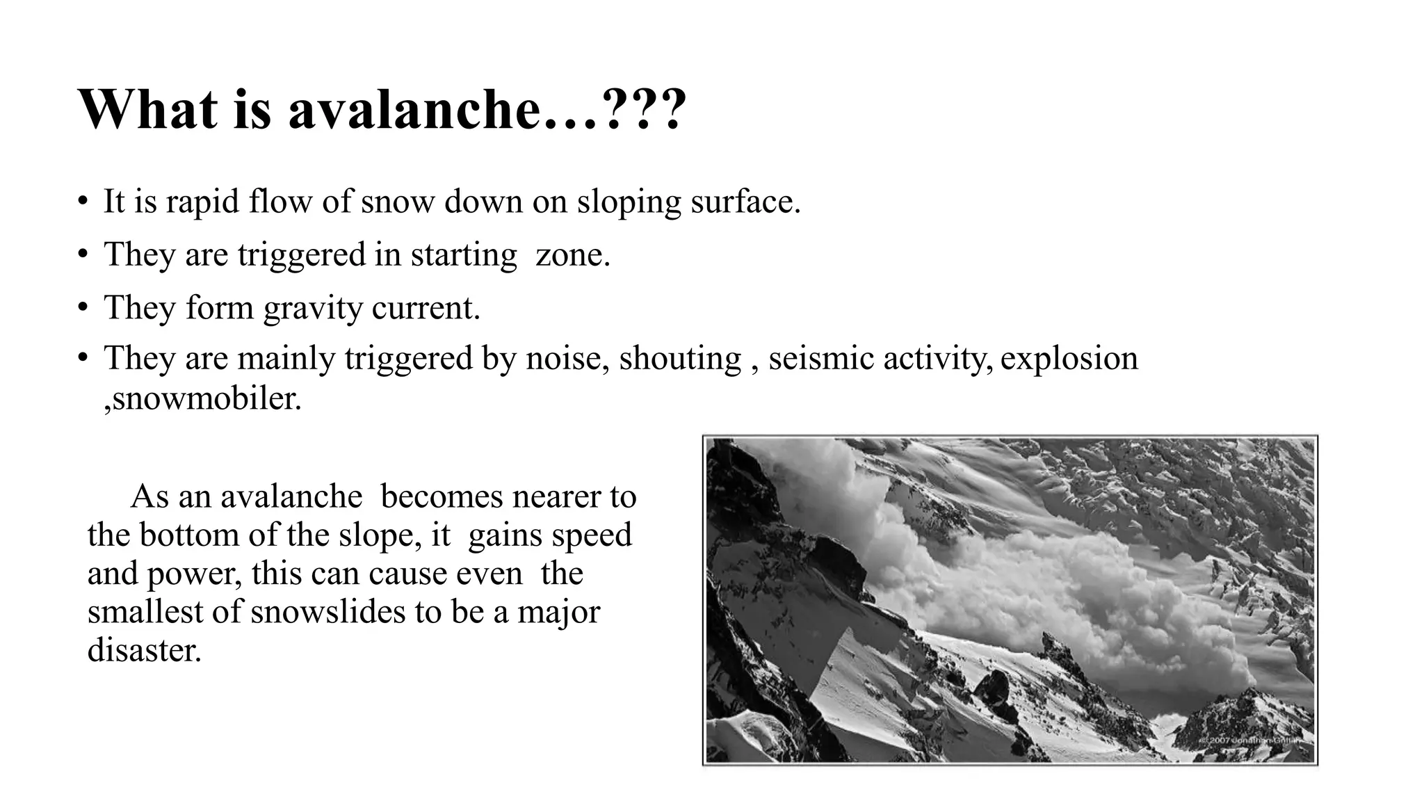 Avalanche Disaster management technology rajuvas bikaner | PPTX