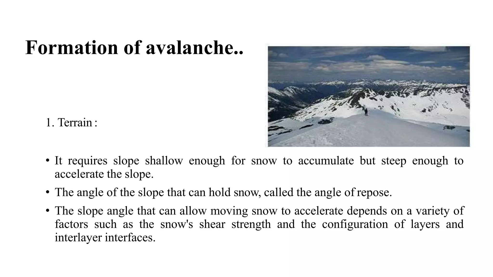 Avalanche Disaster management technology rajuvas bikaner | PPTX