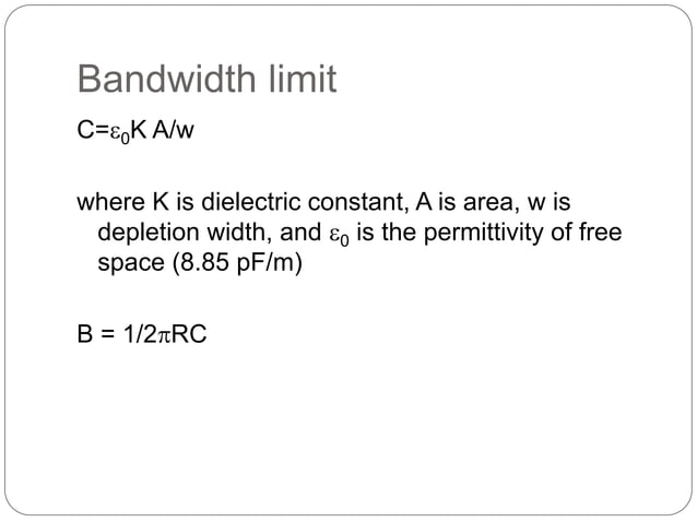 Avalanche photodiode & there bandwidth | PPTX