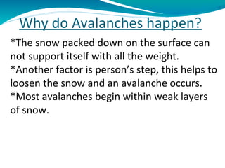 Avalanches | ODP | Geography | Science