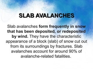 GEOGRAPHY YEAR 9 AVALANCHES | PPT