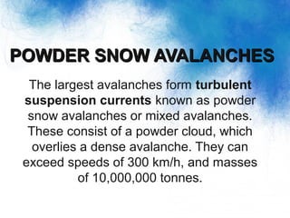 GEOGRAPHY YEAR 9 AVALANCHES | PPT