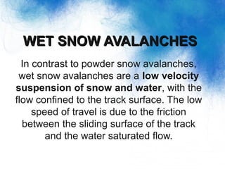 GEOGRAPHY YEAR 9 AVALANCHES | PPT