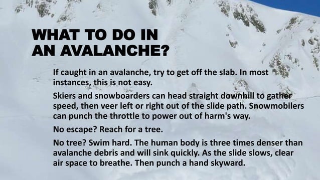 HUMANITIES YEAR 9: AVALANCHES | PPTX | Weather | Science
