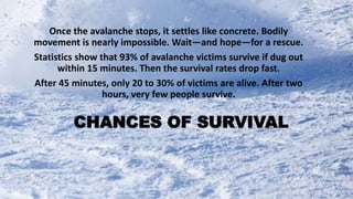 HUMANITIES YEAR 9: AVALANCHES | PPTX | Weather | Science