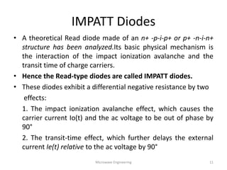 Avalanche transit time devices | PPTX