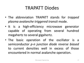 Avalanche transit time devices | PPTX