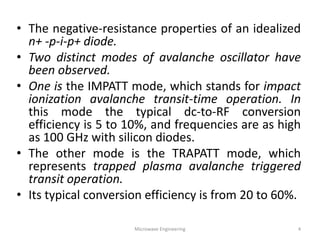 Avalanche transit time devices | PPTX