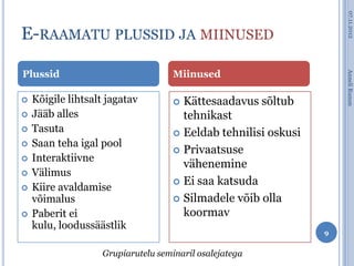 E-raamat ja digitaalne loo jutustamine | PPTX