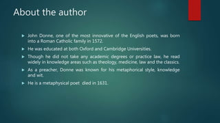 A Valediction Forbidding Mourning : John Donne | PPT
