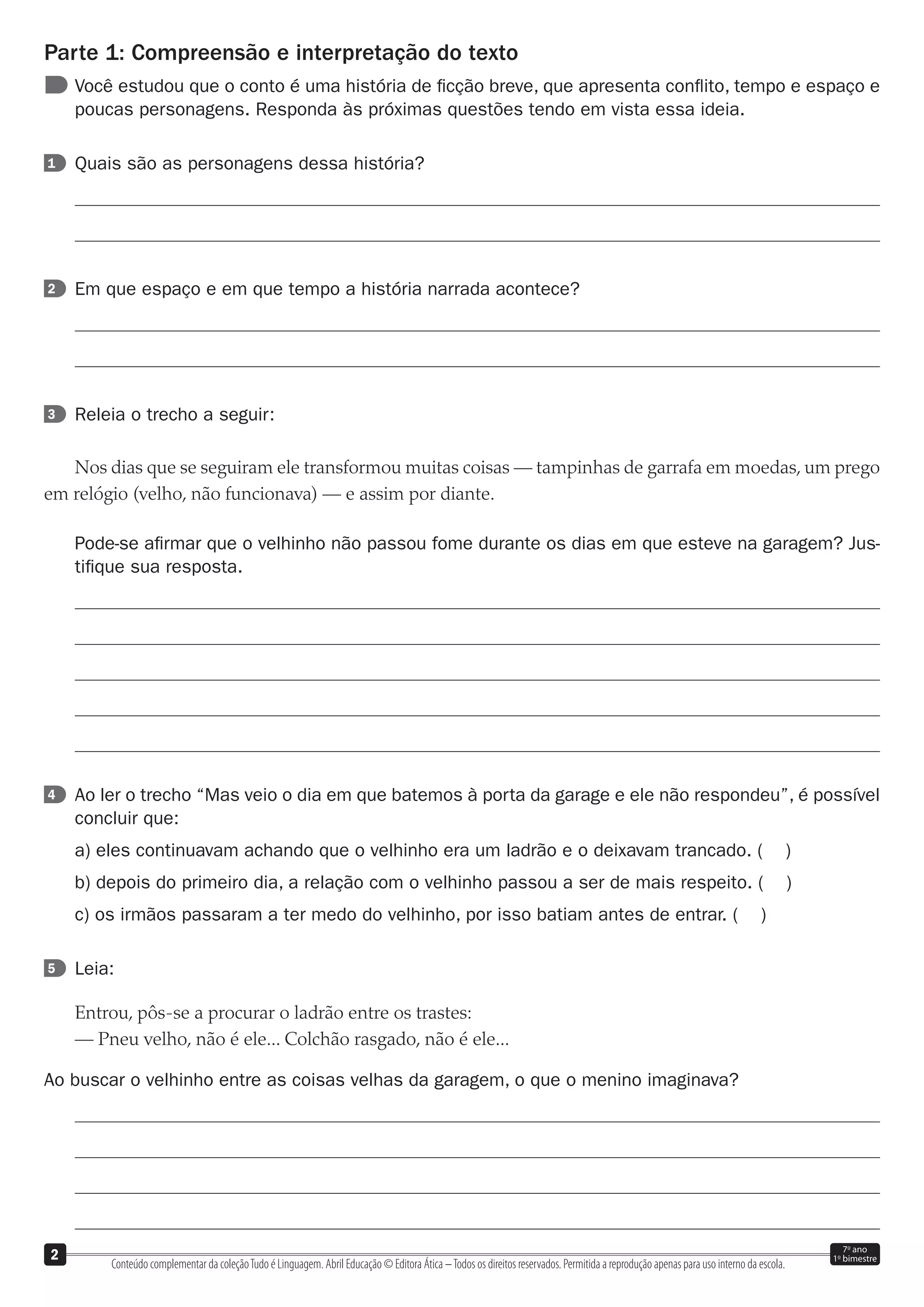 Avaliacao 7tl 1bim | PDF