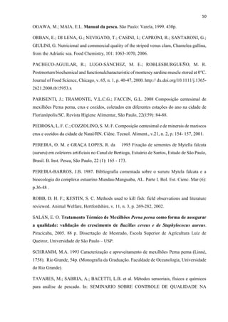 Avaliação físico químico e sensorial do mexilhão mytella falcata ...